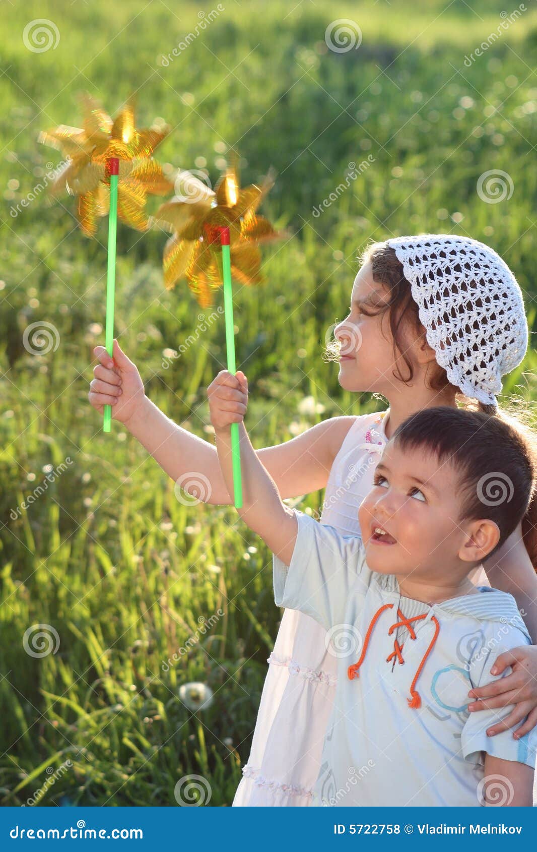 Play with wind stock photo. Image of small, children, rotate - 5722758