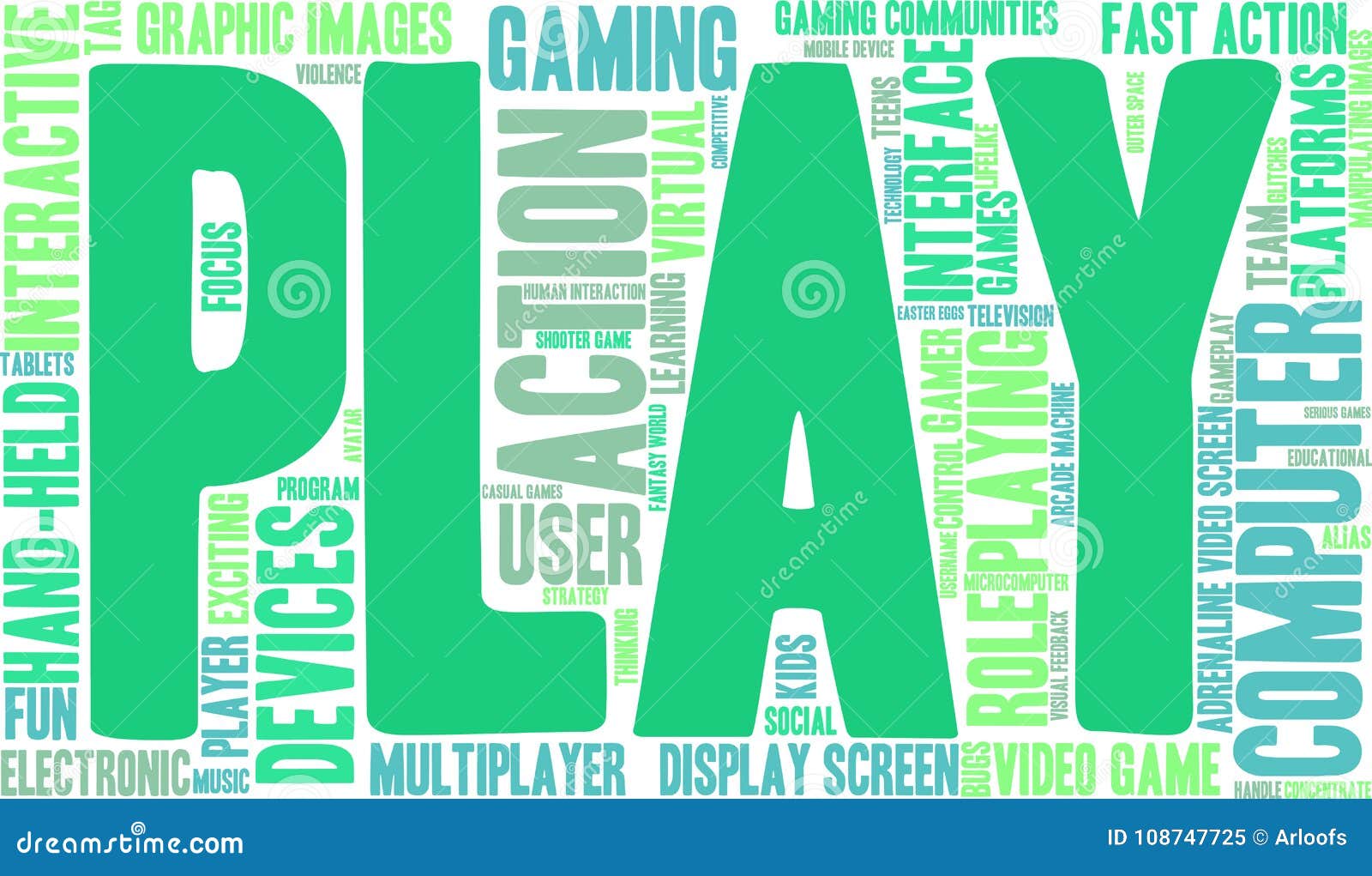 Play Word Cloud stock illustration. Illustration of feedback - 108747725