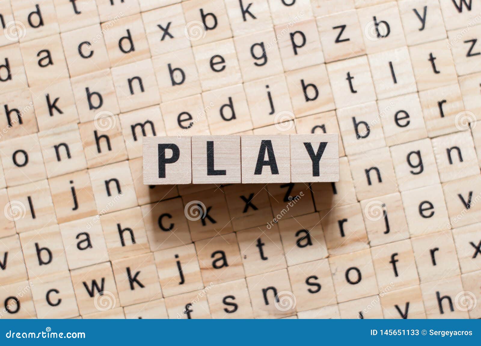Play word concept stock image. Image of card, icon, element - 145651133