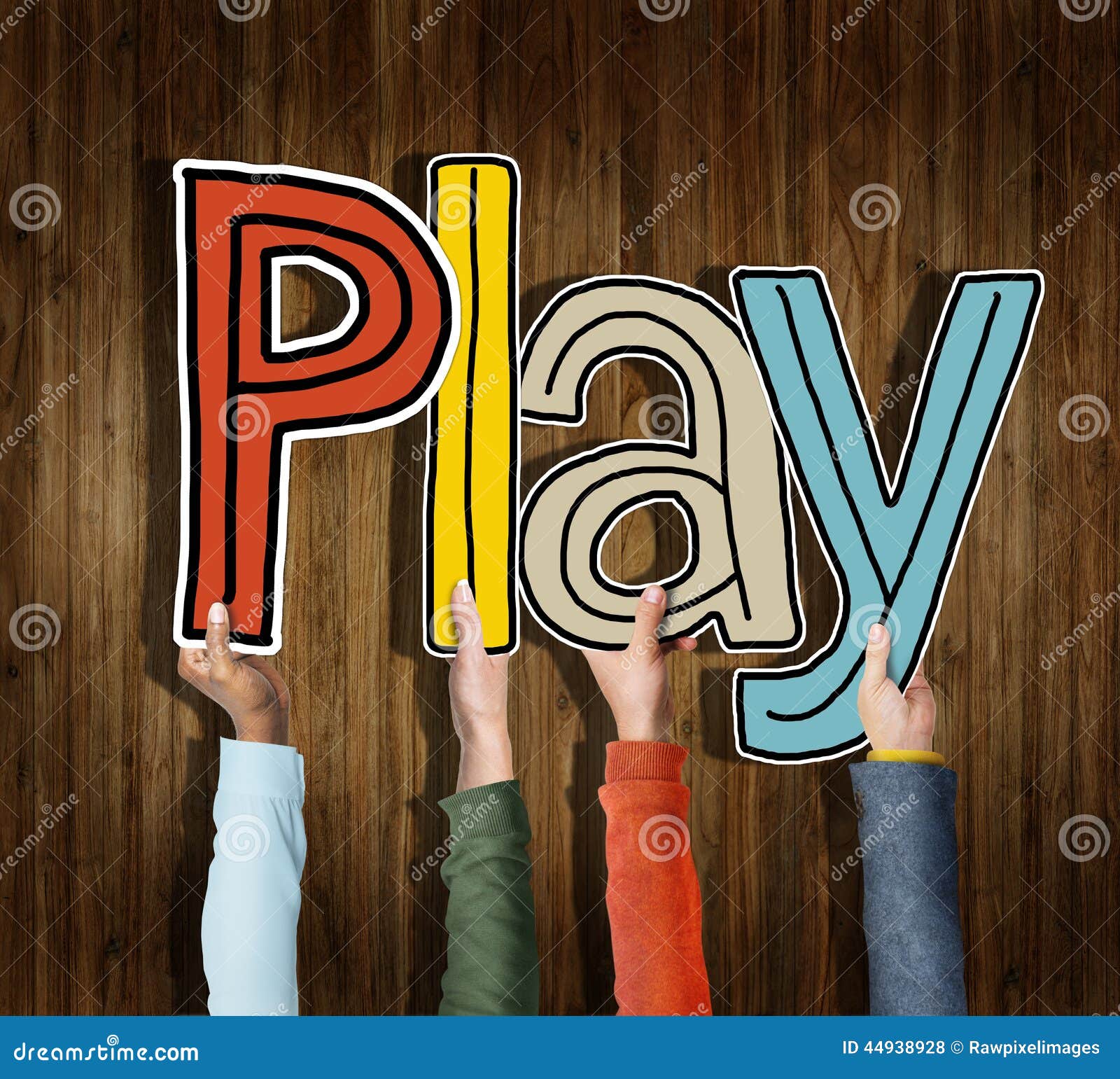 Play Word Concepts Isolated on Background Stock Photo - Image of ...