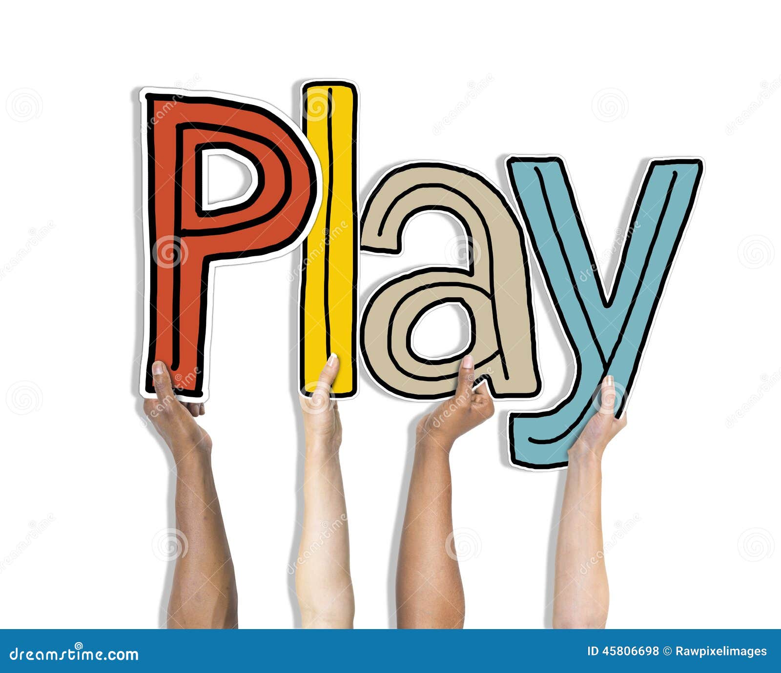 Play Word Concepts Isolated on Background Stock Photo - Image of ...