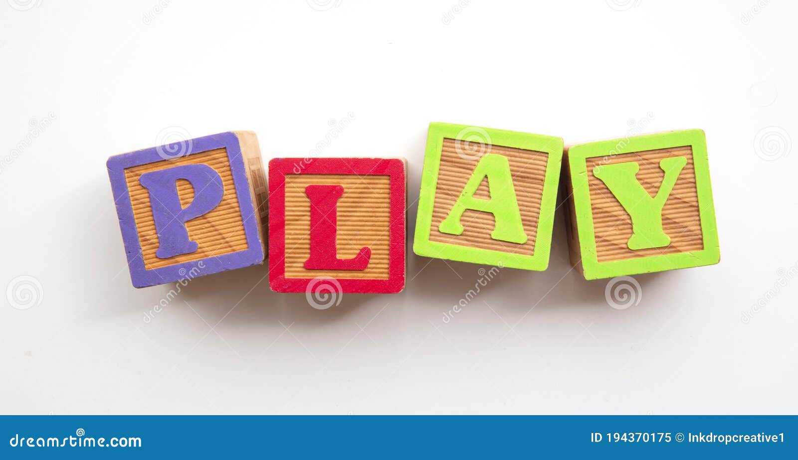 Play Word Made from Colourful Wooden Baby Development Blocks Stock ...