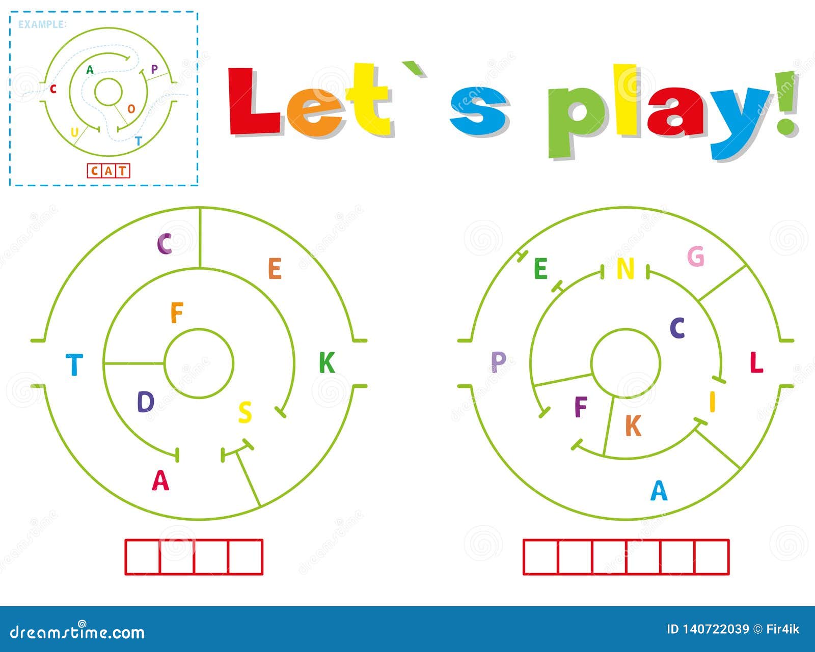 Play and Write the Words Task and Pencil Stock Vector - Illustration of ...