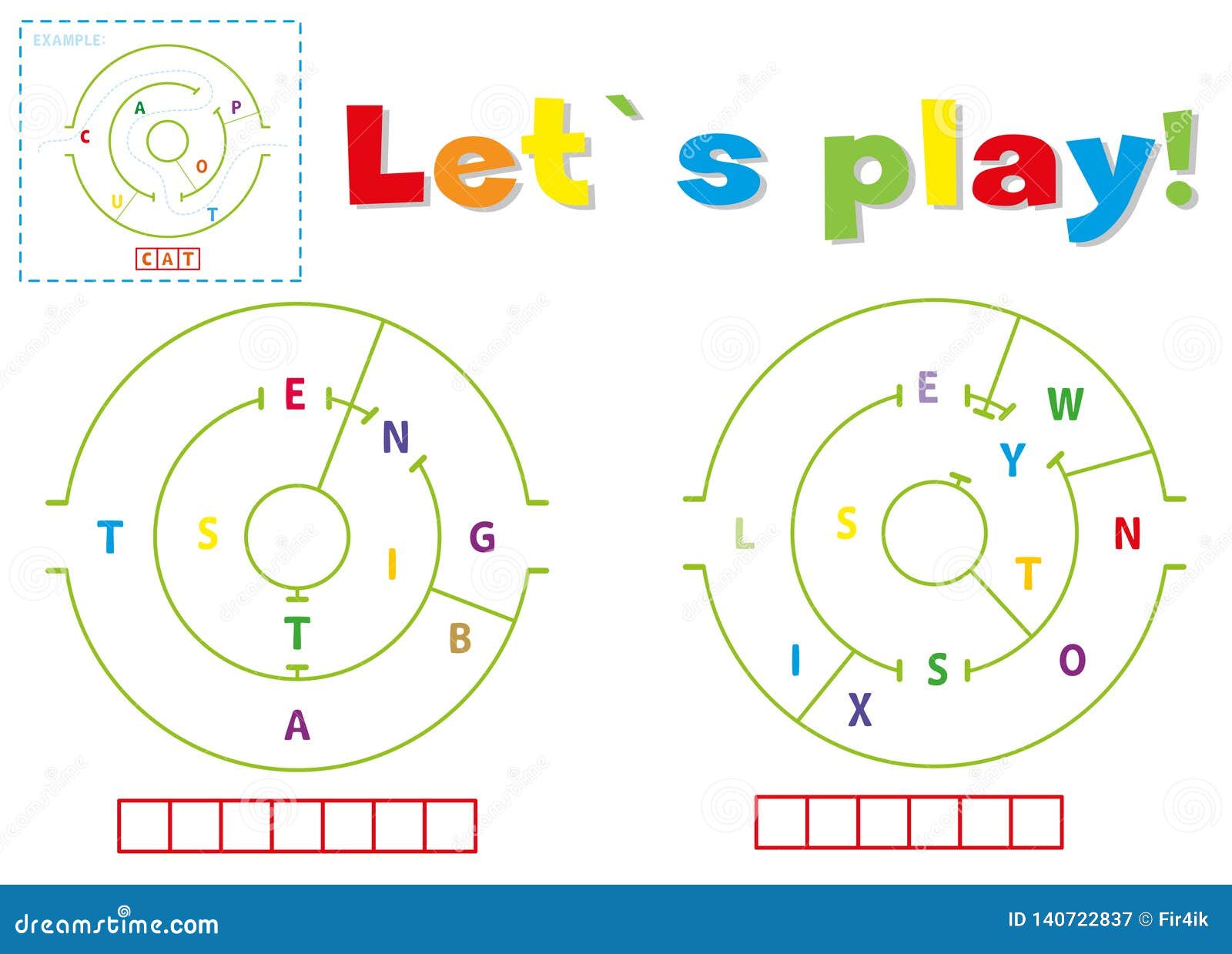 Play and Write the Words Testing and Lesson Stock Vector - Illustration ...