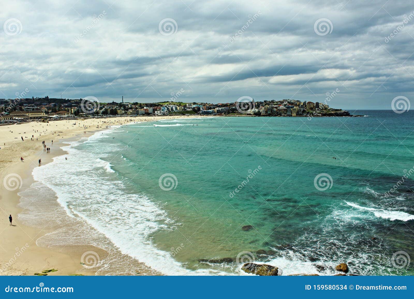 Playa Bondi De Tonos Azules Foto de archivo - Imagen de enlace, playa ...