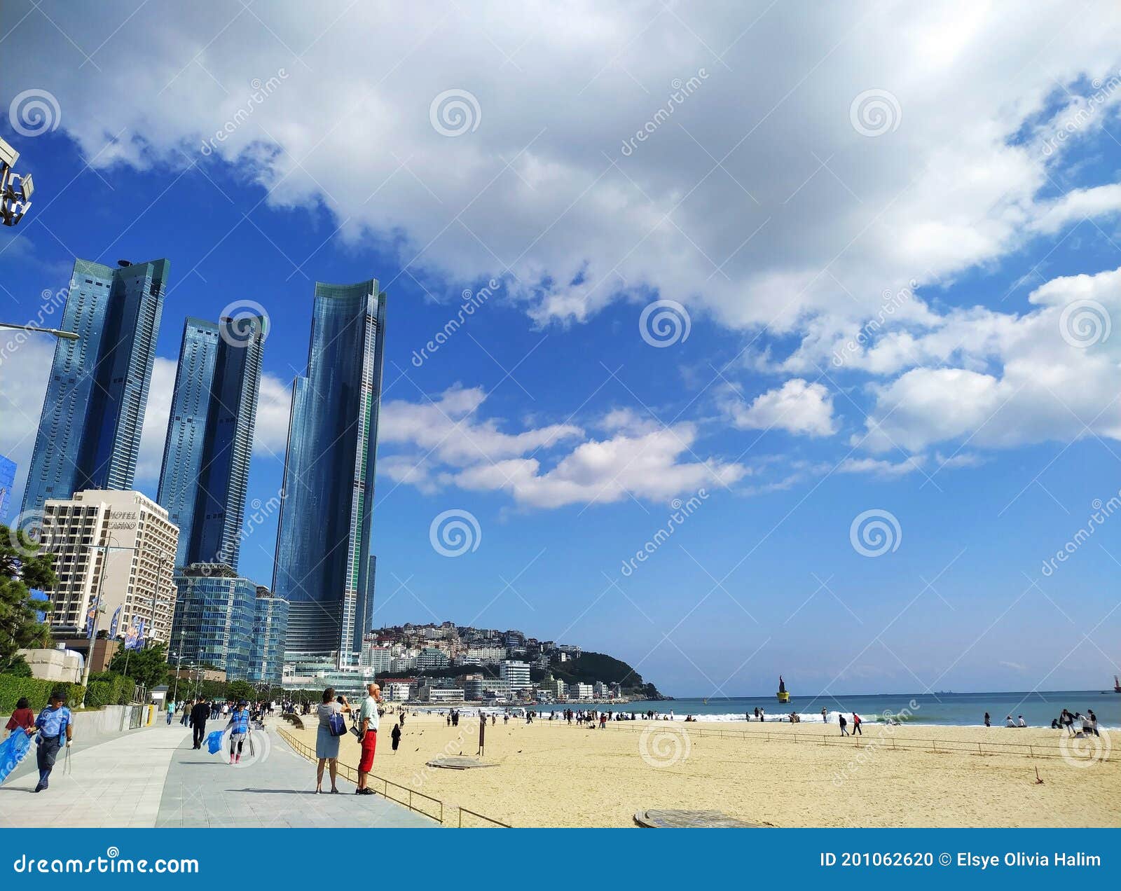 Playa de busan imagen editorial. Imagen de costa, cielo - 201062620