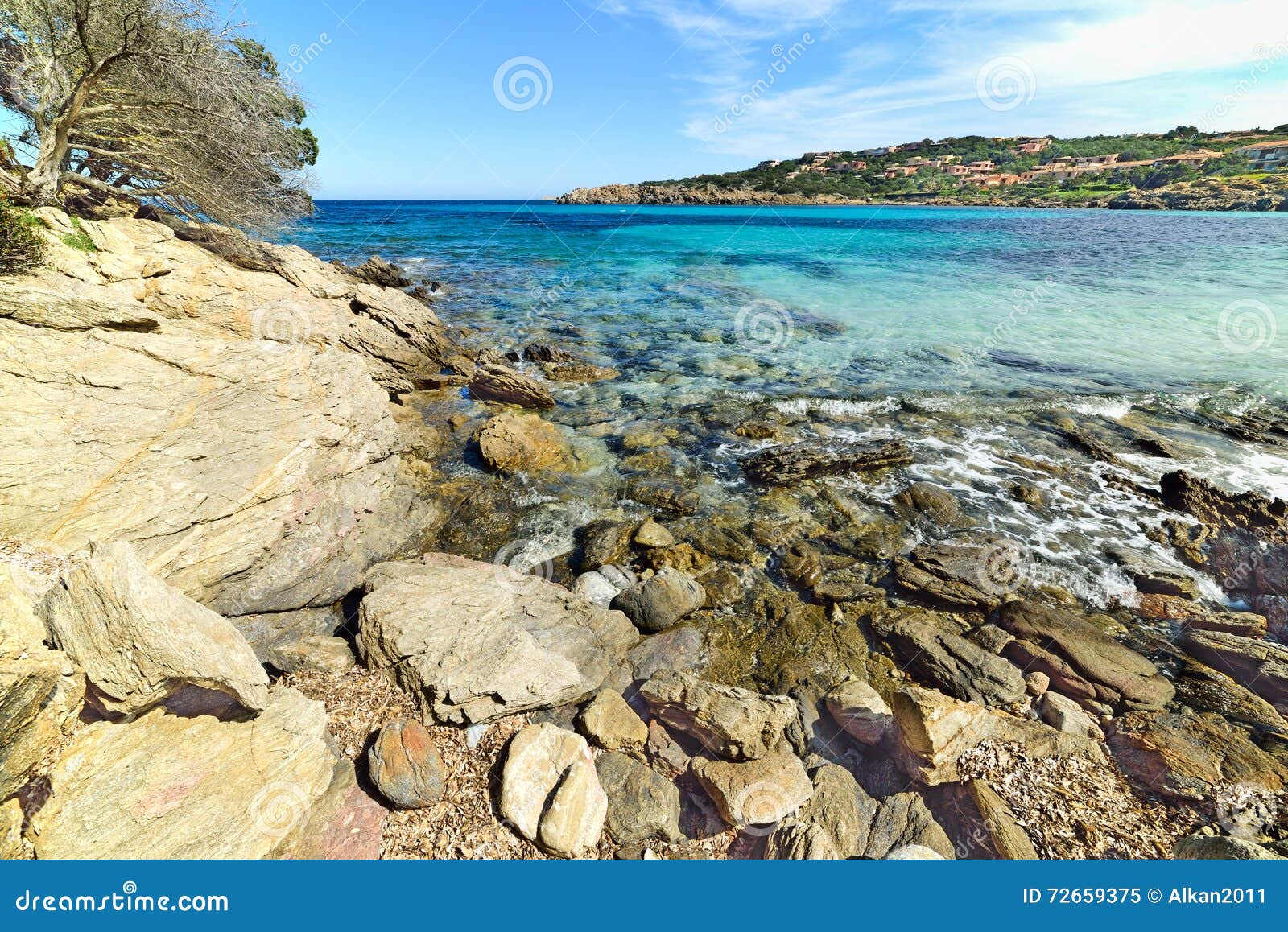 Playa De Cala Granu En Costa Smeralda Imagen de archivo - Imagen de ...