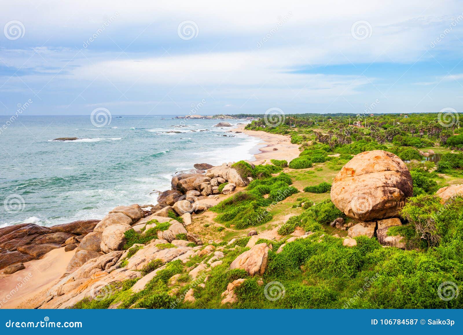 Playa De Kirinda, Sri Lanka Imagen de archivo - Imagen de asia, azul ...