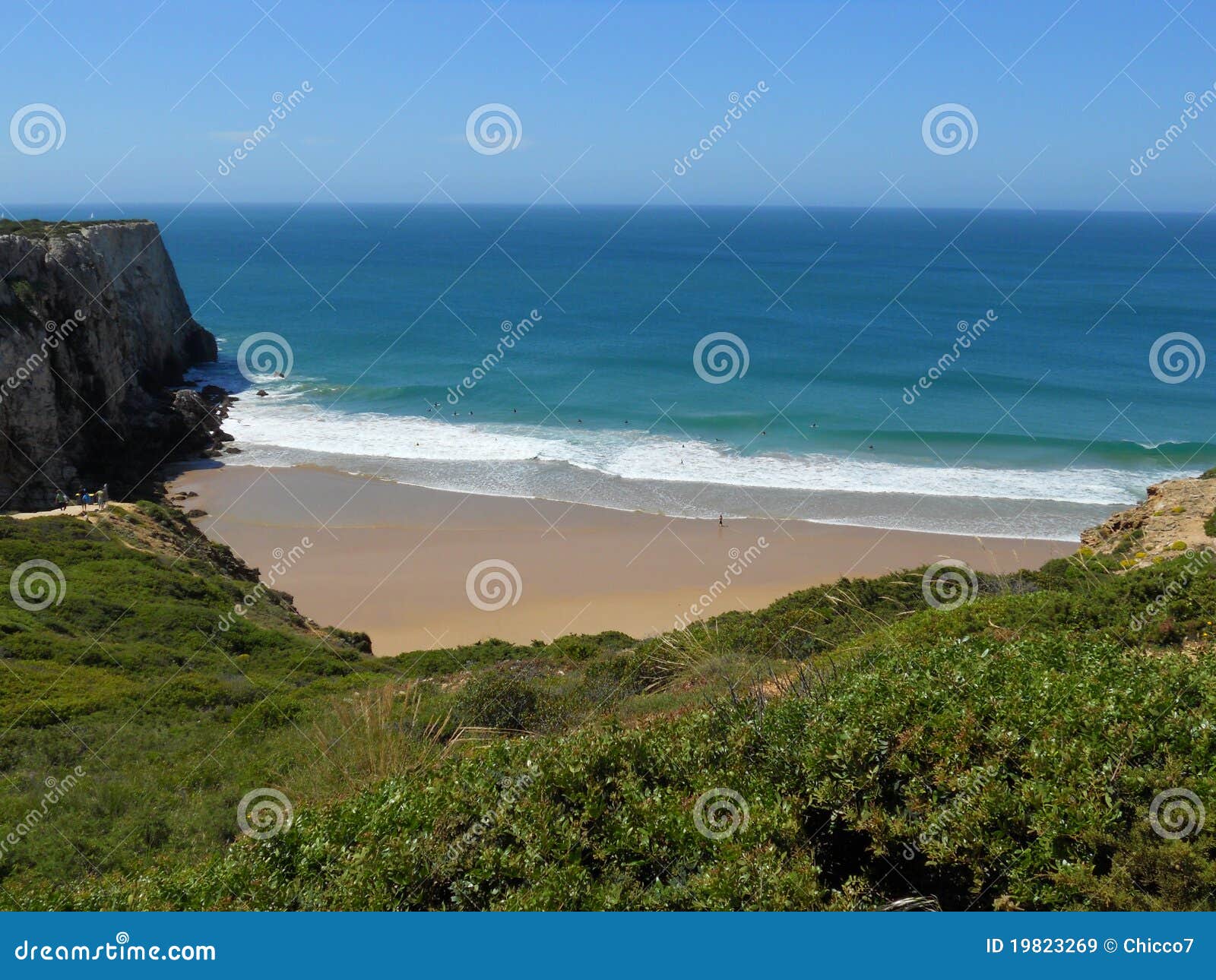 Playa De La Resaca De Portugal Imagen de archivo - Imagen de aventura ...