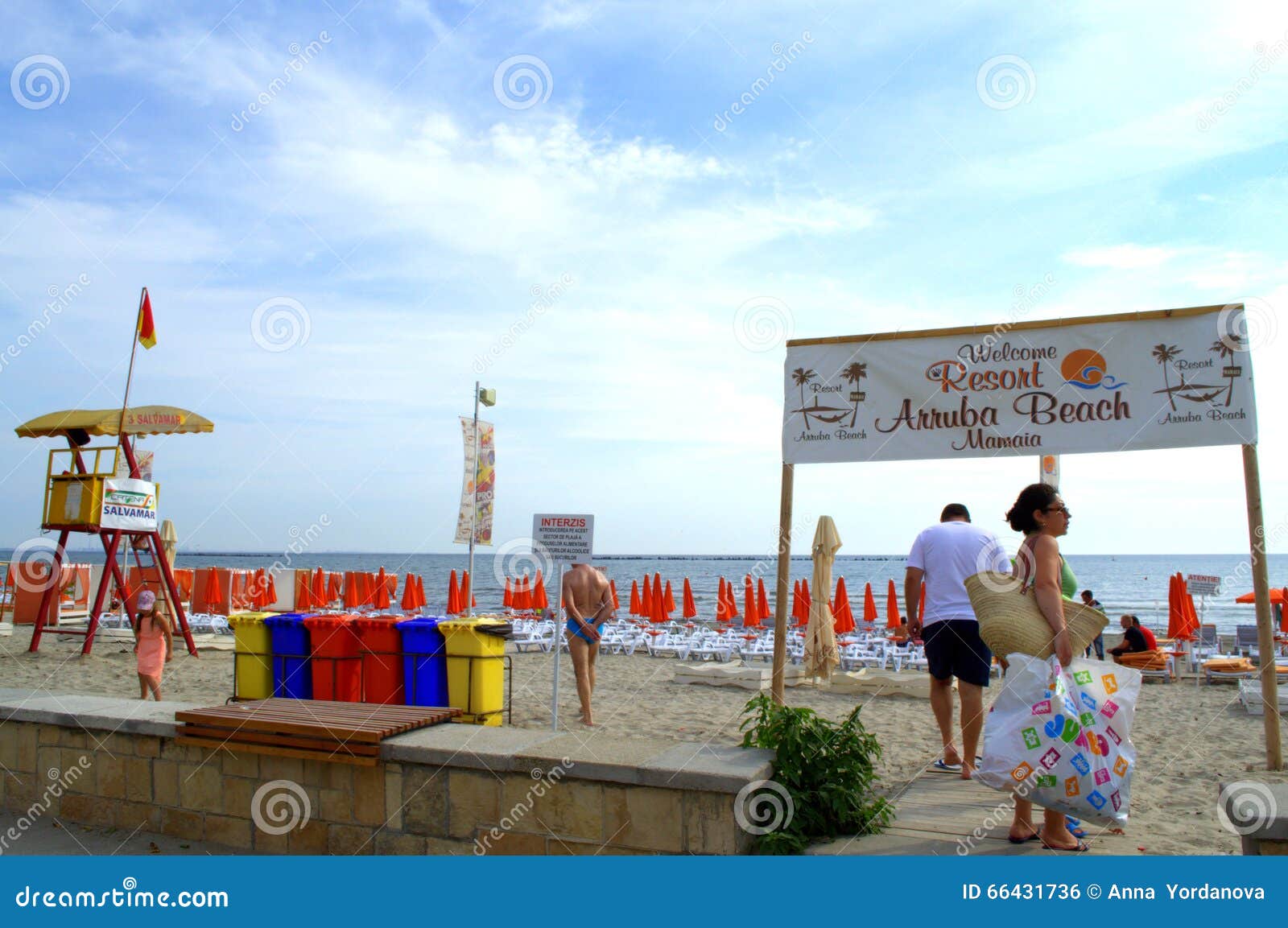 Playa de Mamaia, Rumania foto editorial. Imagen de agua - 66431736