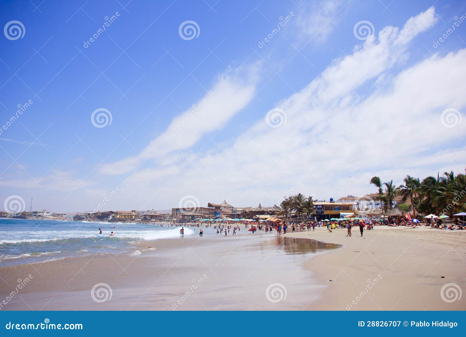 Playa de Mancora, Perú imagen de archivo. Imagen de paisaje - 28826707
