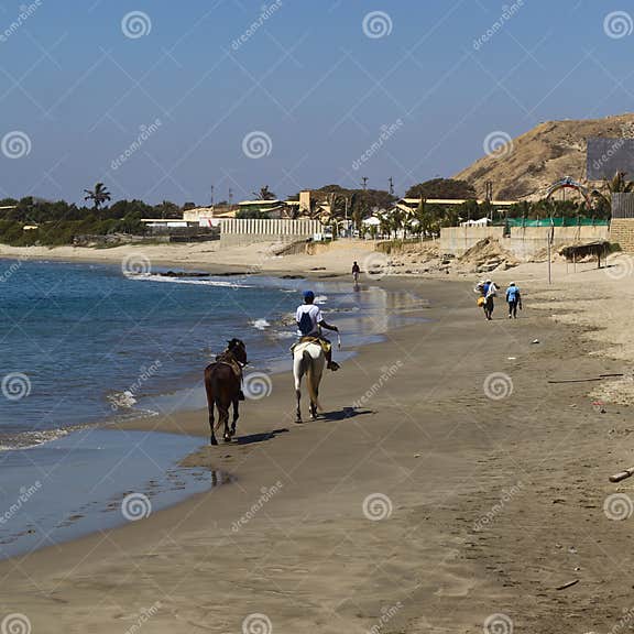 Playa de Mancora, Perú fotografía editorial. Imagen de turismo - 38760847