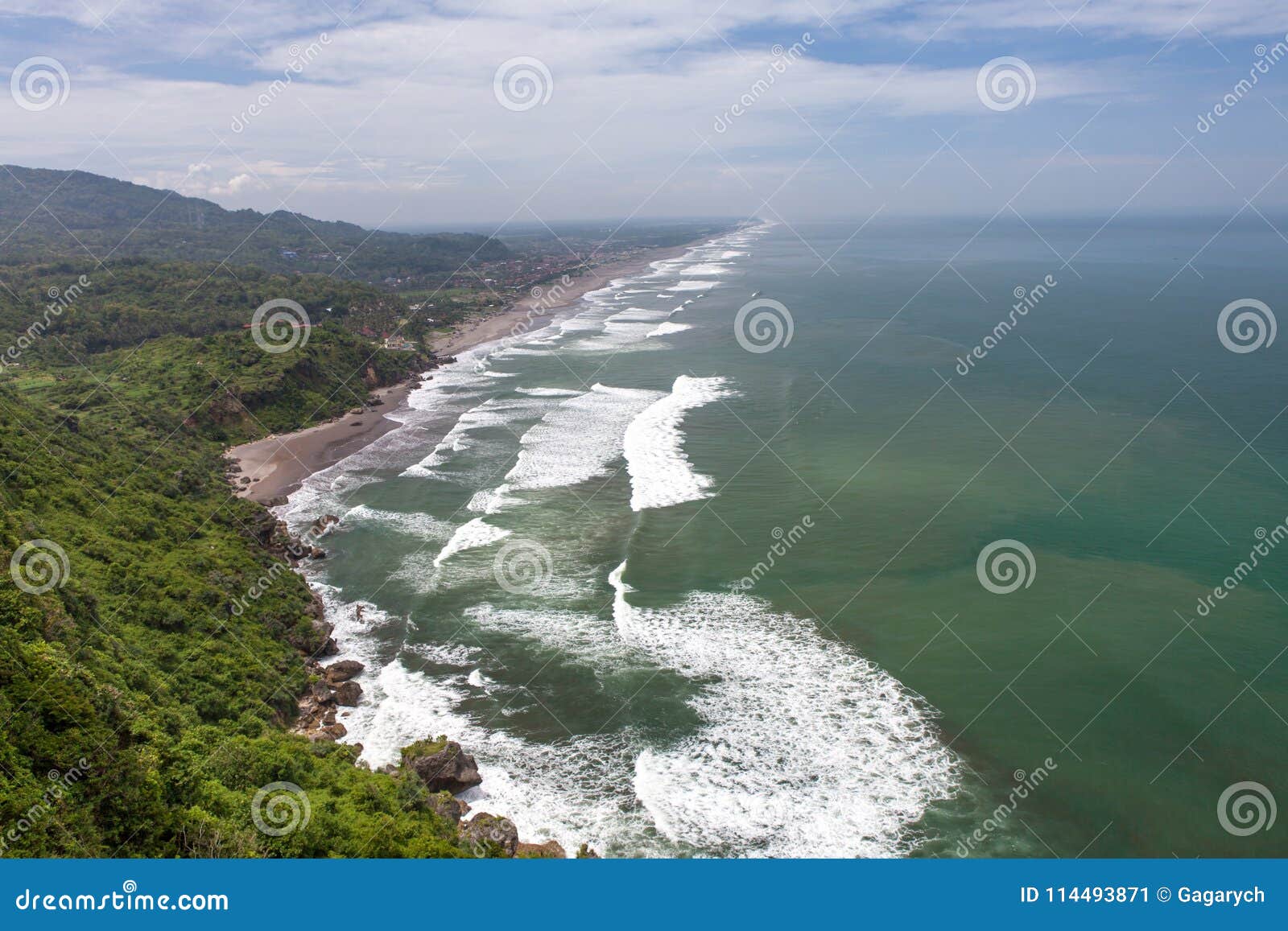 Playa De Parangtritis En La Isla De Java Cerca De Jogyakarta Imagen de ...