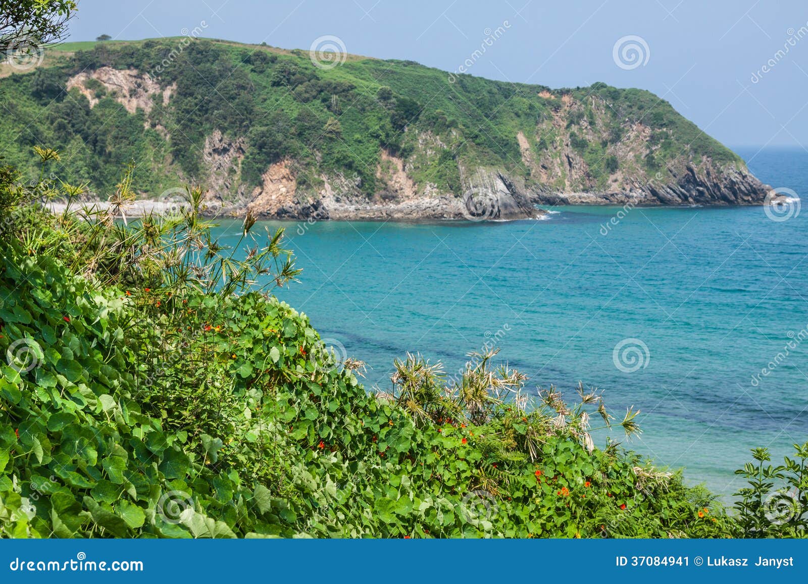 Playa De Pechon, Cantabria, España Imagen de archivo - Imagen de ...