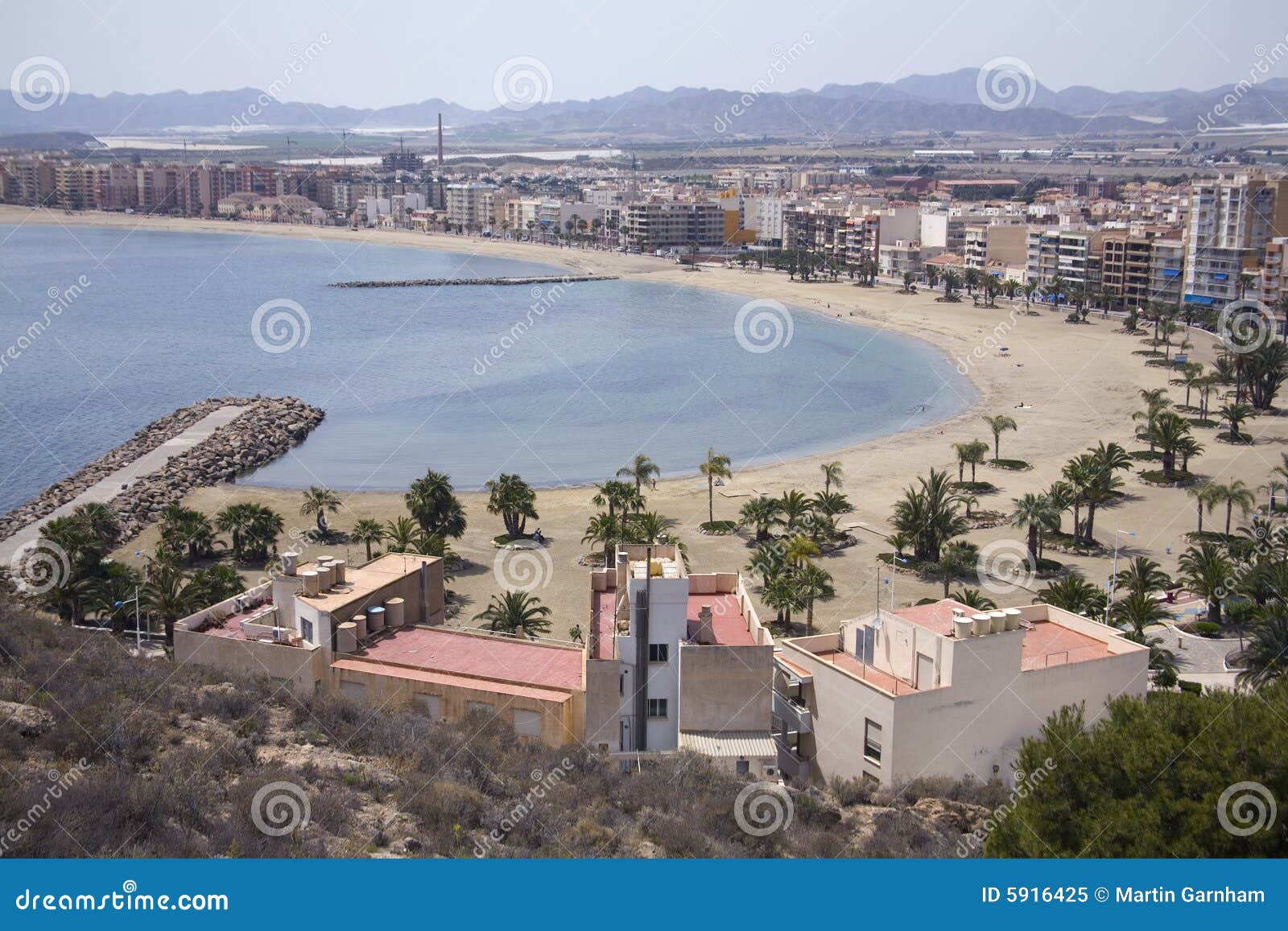 Playa De Puerto De Mazarron Imagen de archivo - Imagen de playa, arena ...
