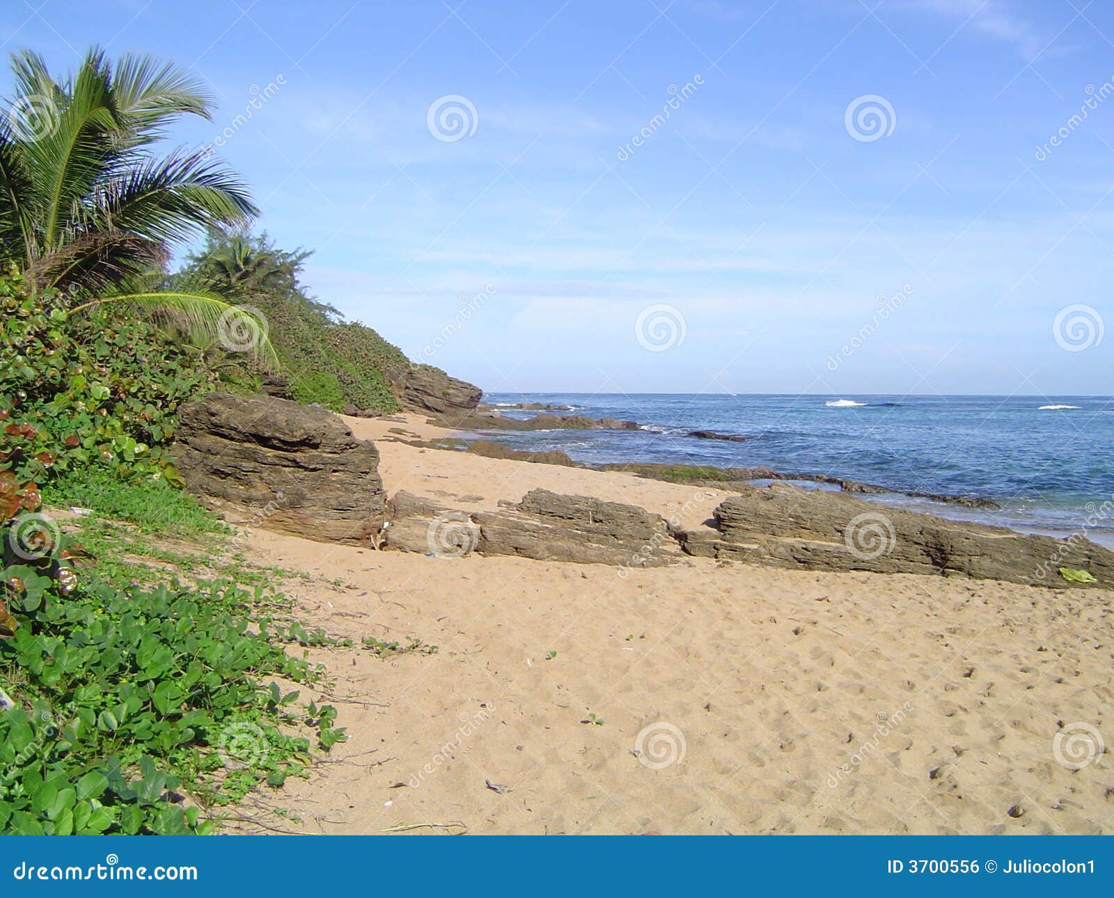 Playa De Puerto Rico Piñones Foto de archivo - Imagen de vacaciones ...