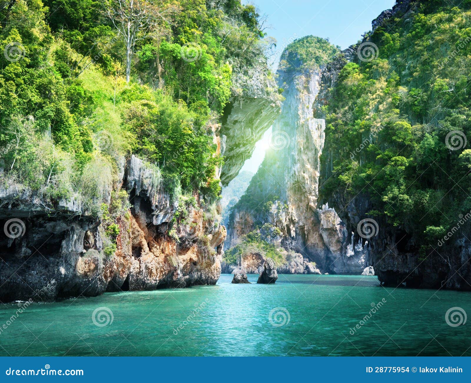 Playa De Railay En Krabi Tailandia Foto de archivo - Imagen de océano ...