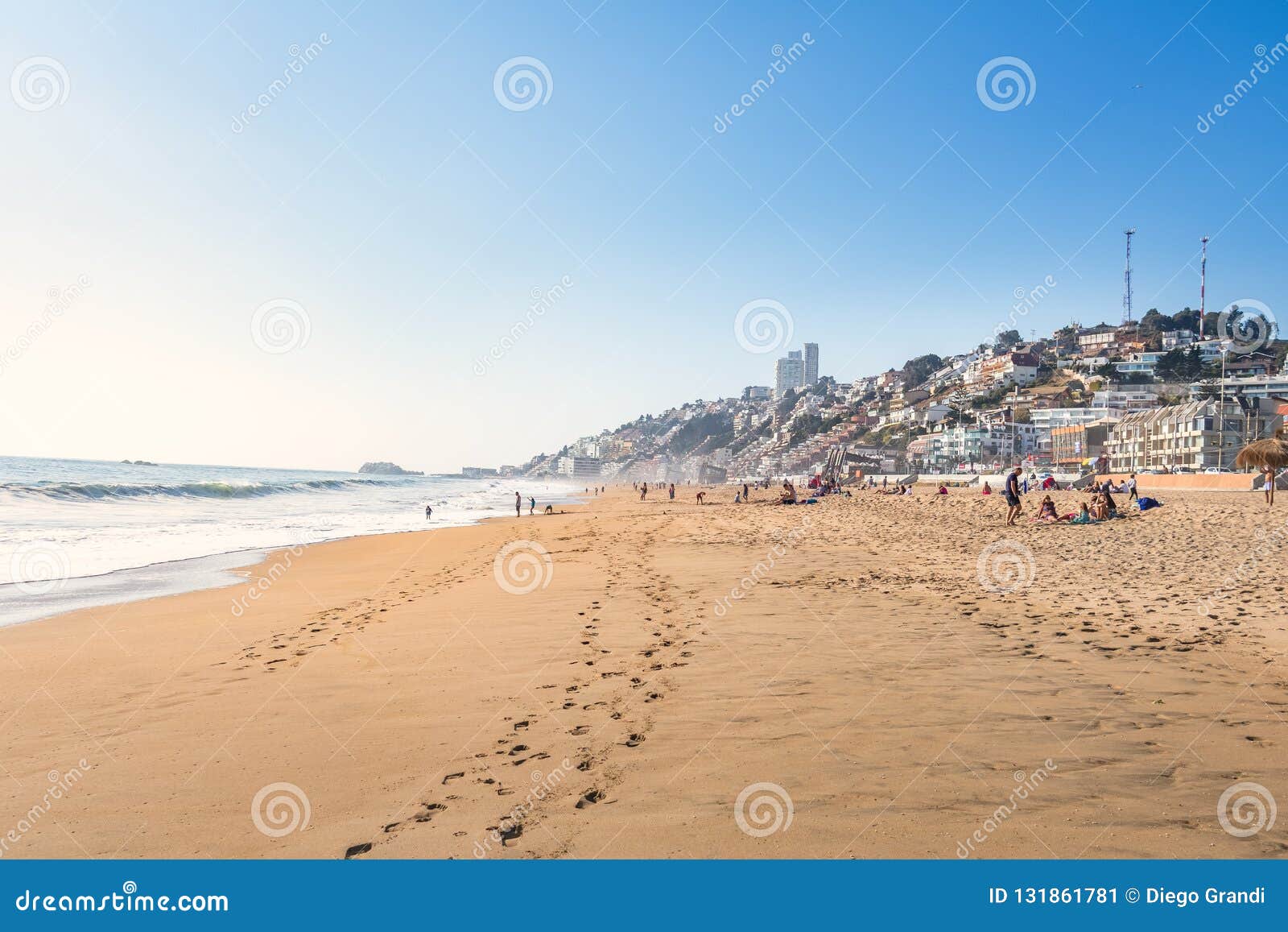 Playa De Renaca - Vina Del Mar, Chile Foto editorial - Imagen de ...