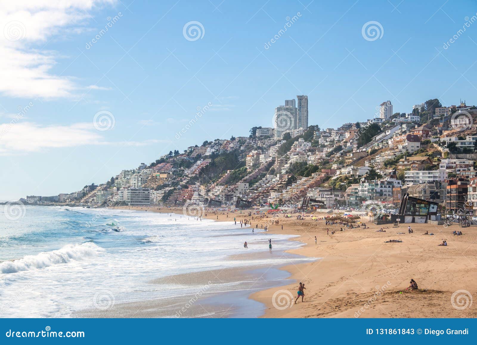 Playa De Renaca - Vina Del Mar, Chile Foto de archivo editorial ...