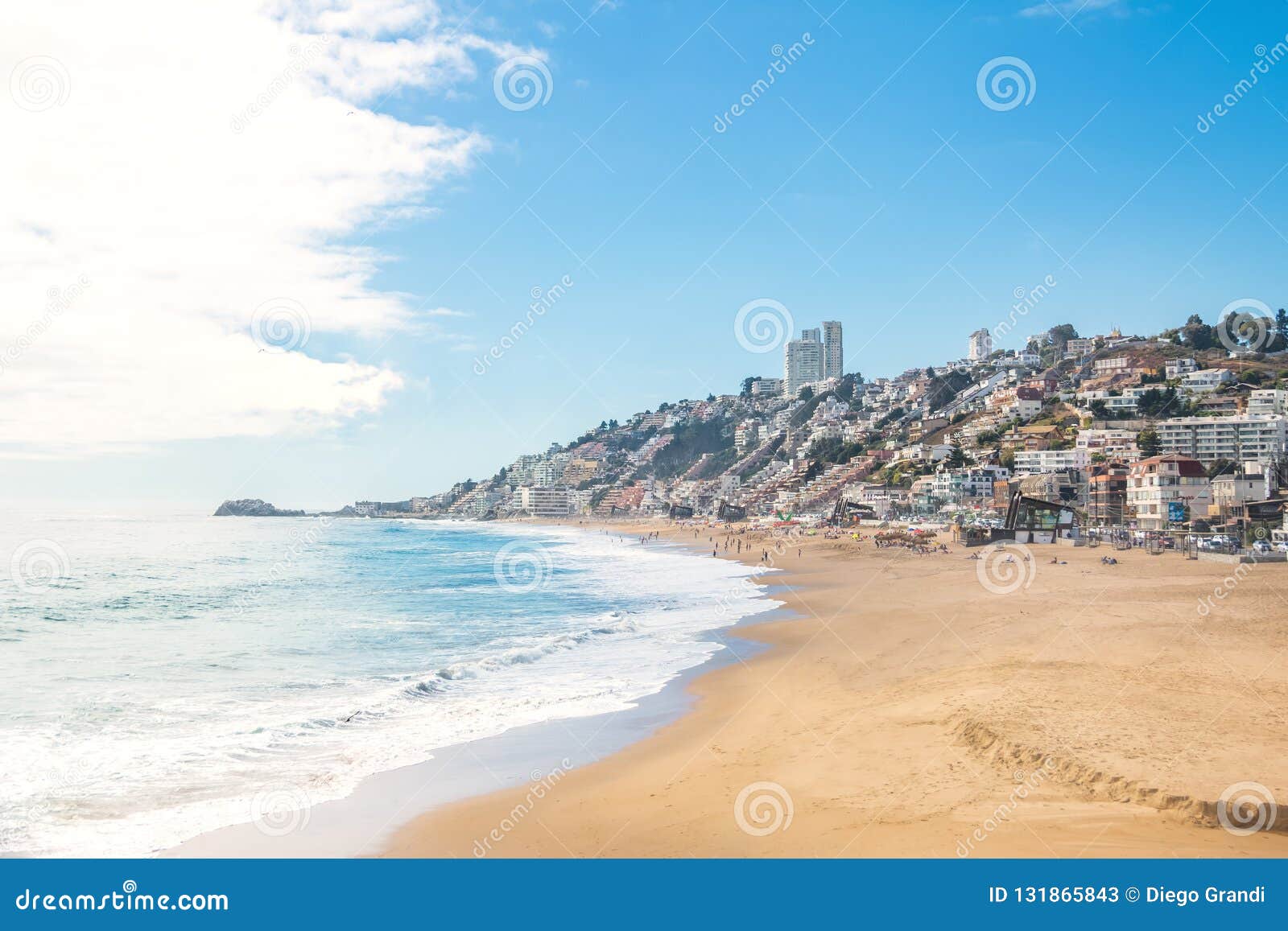 Playa De Renaca - Vina Del Mar, Chile Imagen de archivo - Imagen de ...