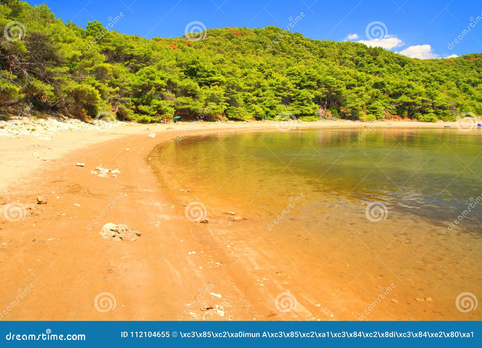 Playa De Saplunara En La Isla Mljet, Croacia Imagen de archivo - Imagen ...
