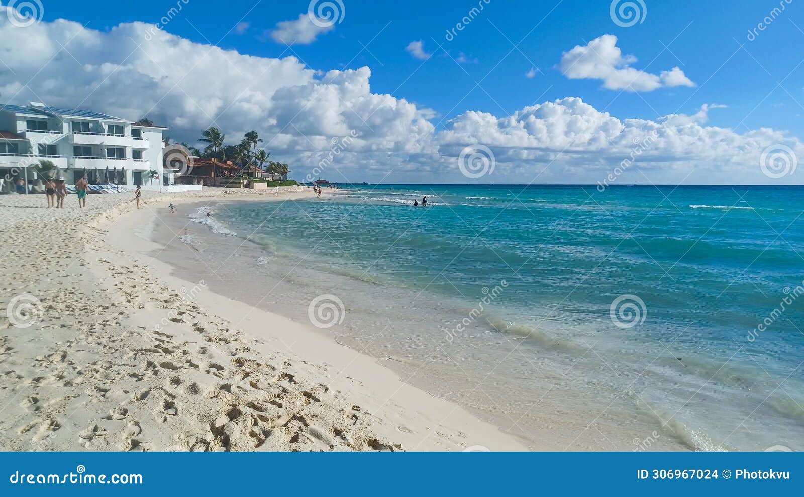 Playa del Car beach view editorial stock image. Image of beach - 306967024