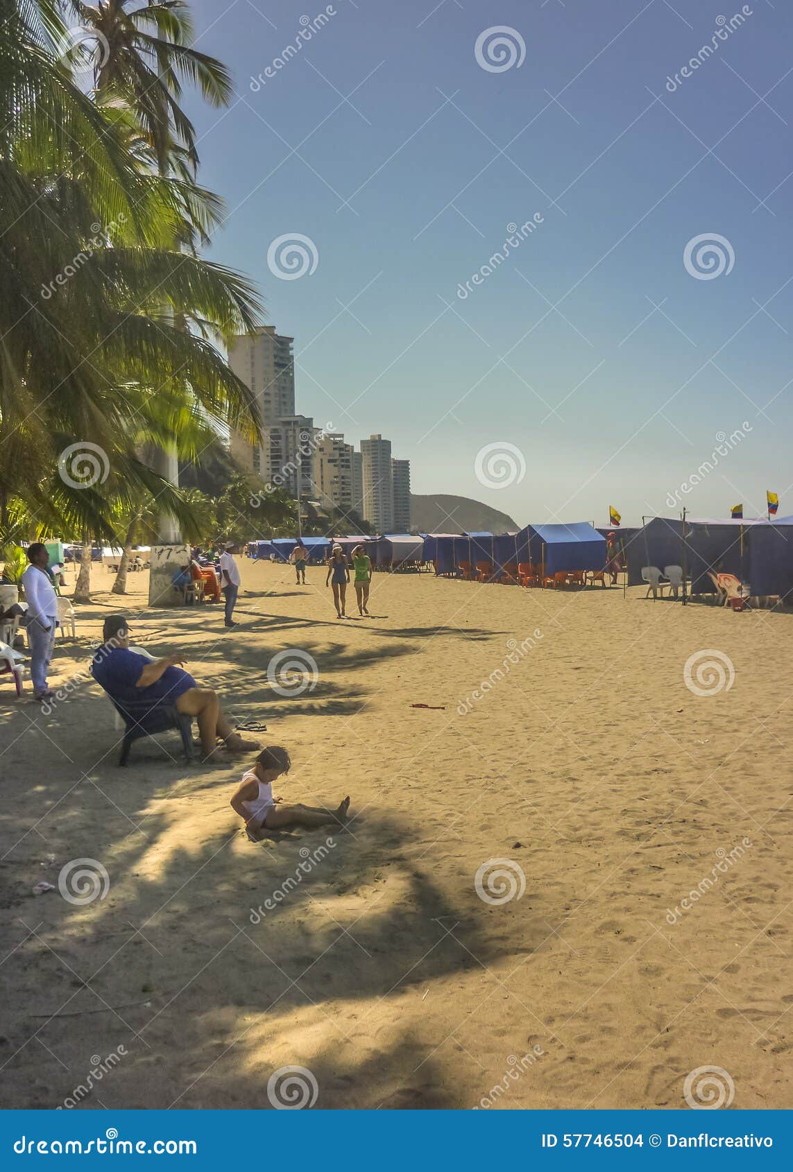 Playa Del EL Rodadero En Colombia Imagen de archivo editorial - Imagen ...