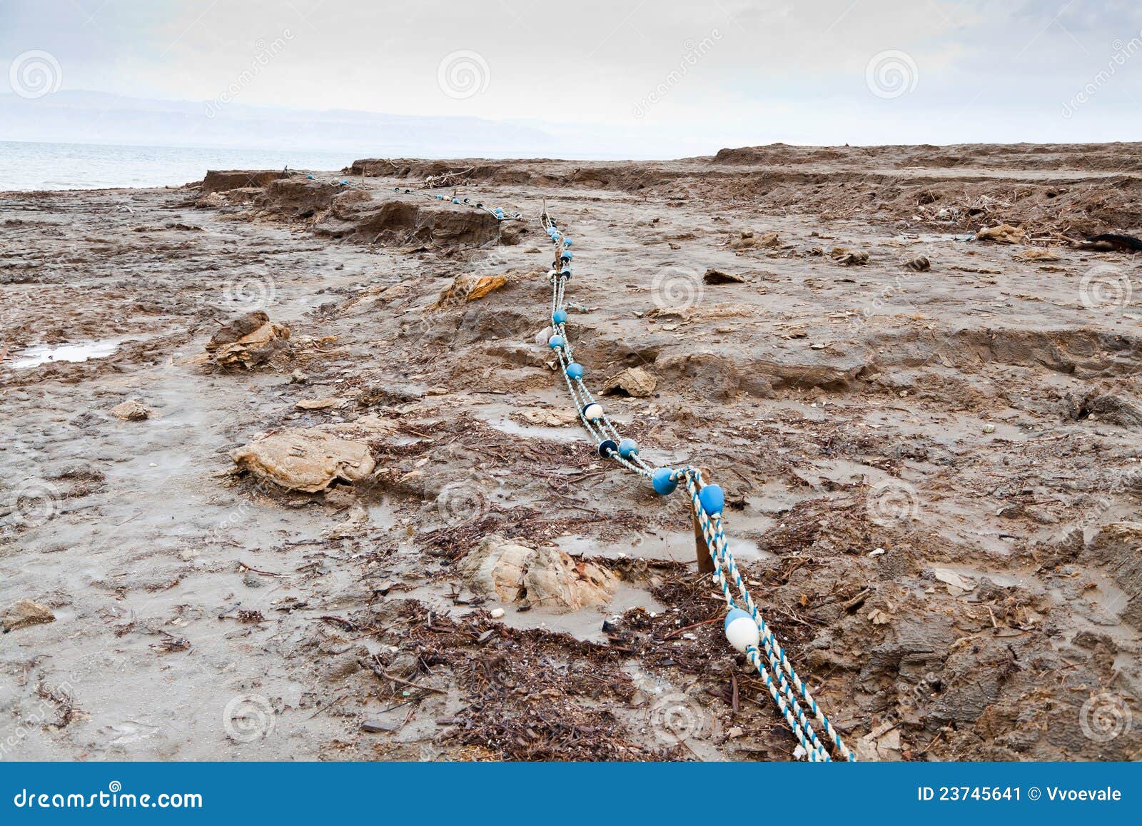 Playa Del Fango Del Mar Muerto Imagen de archivo - Imagen de seabed ...