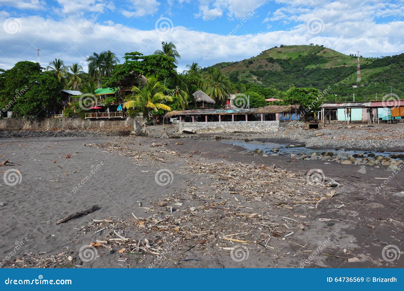 Playa El Zonte, El Salvador Stock Image - Image of serenity, surf: 64736569