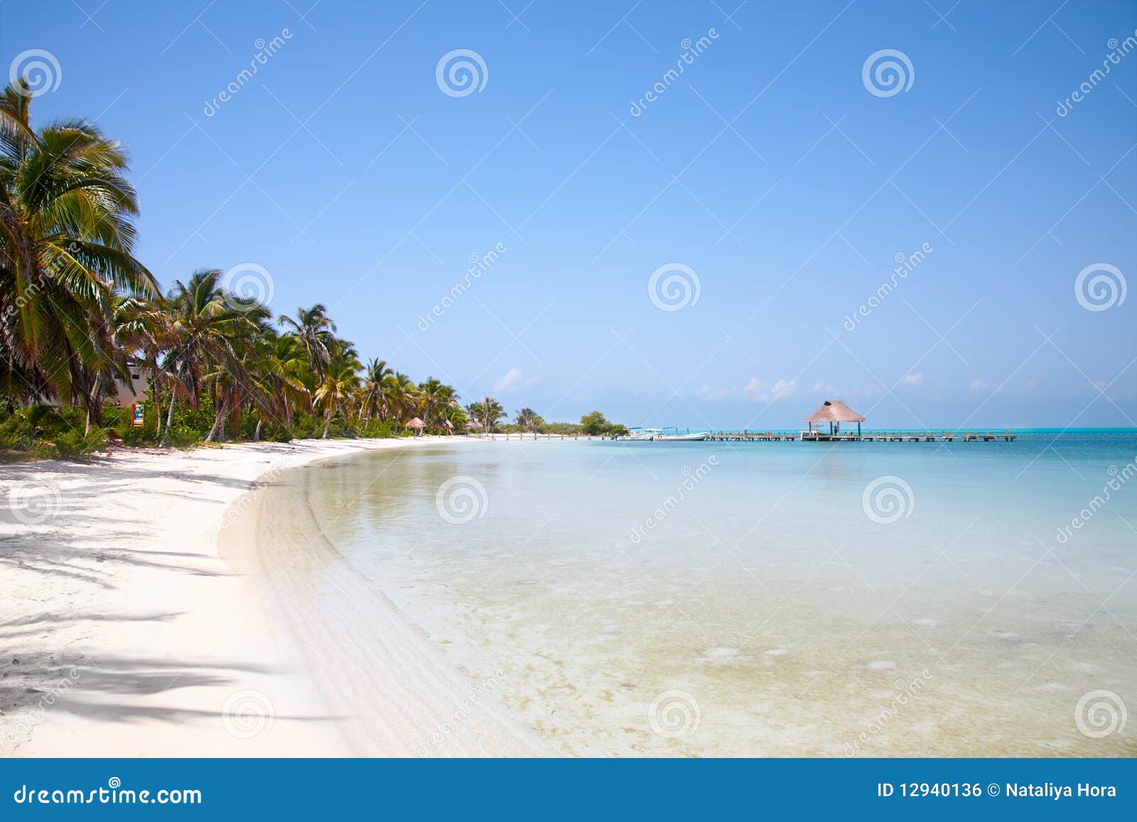 Playa en el Isla Contoy foto de archivo. Imagen de nadie - 12940136