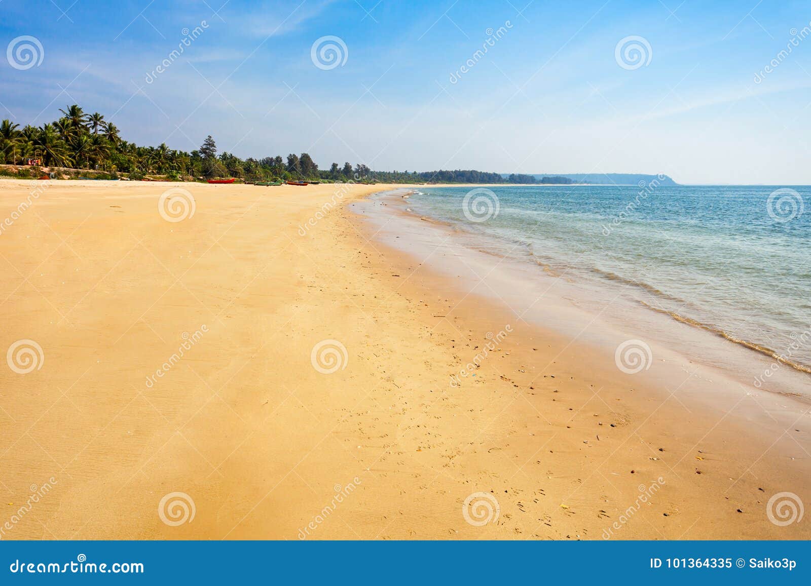 Playa en Goa, la India imagen de archivo. Imagen de paisaje - 101364335