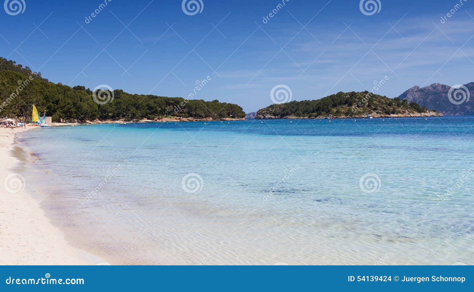 Playa Formentor stock photo. Image of spain, landscape - 54139424