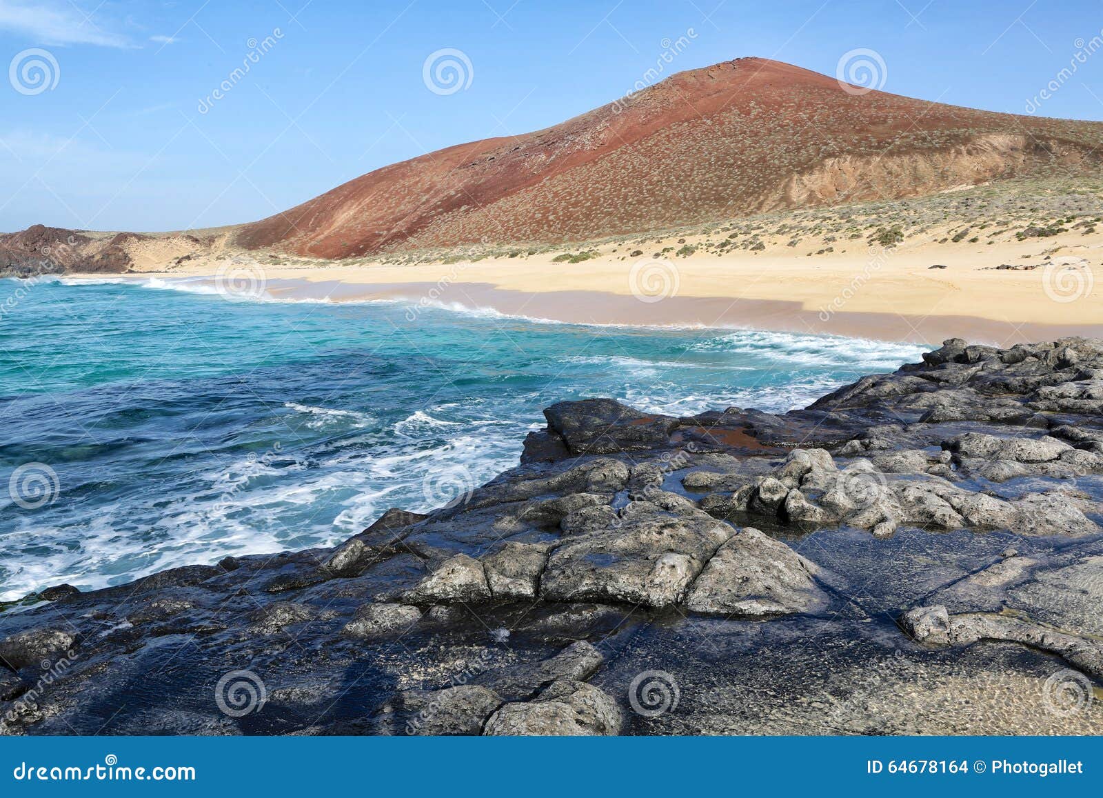 Playa lambra isla canarias stock photo. Image of waves - 64678164