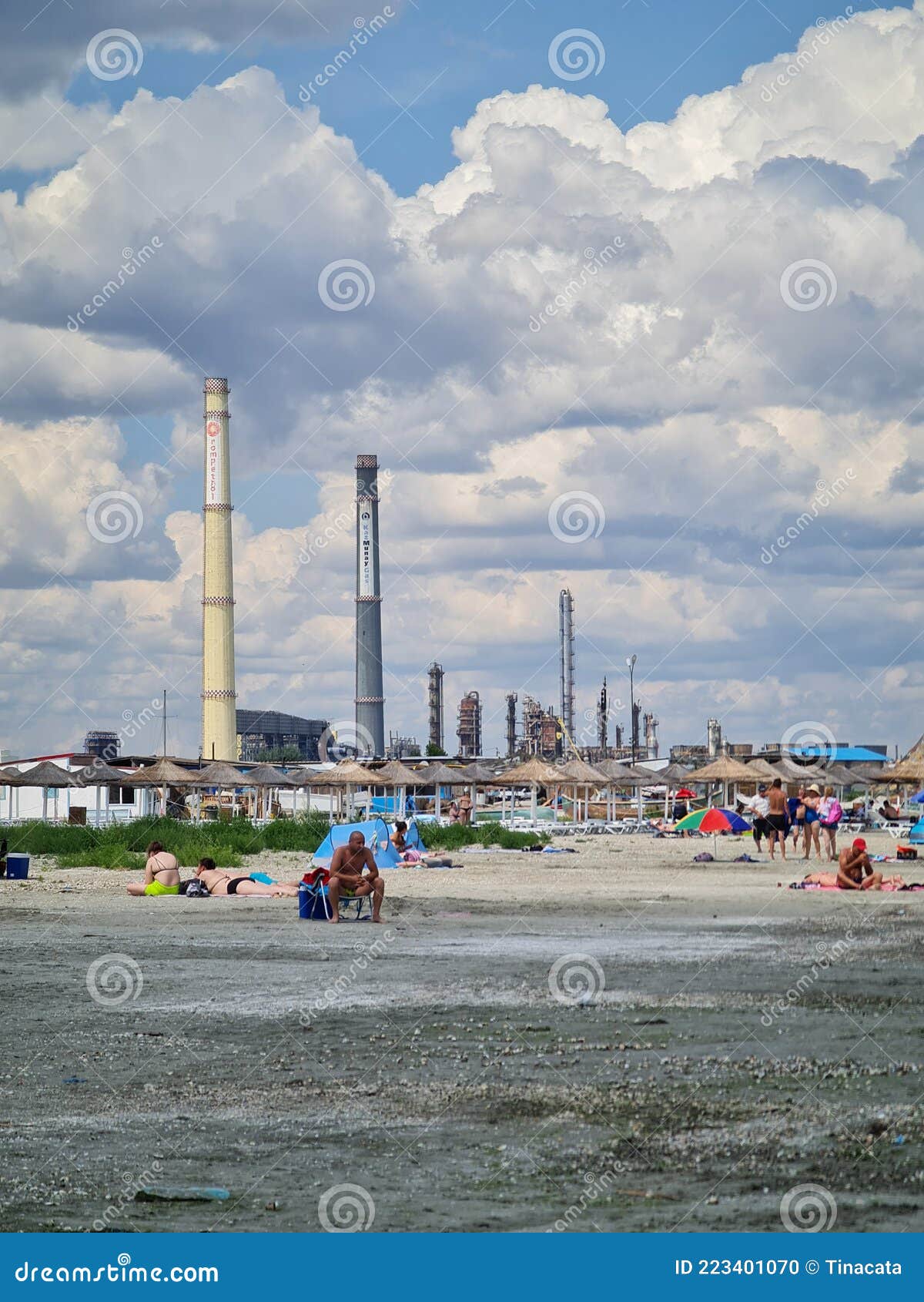 Playa Navodari Constanta Romania Imagen editorial - Imagen de muelle ...