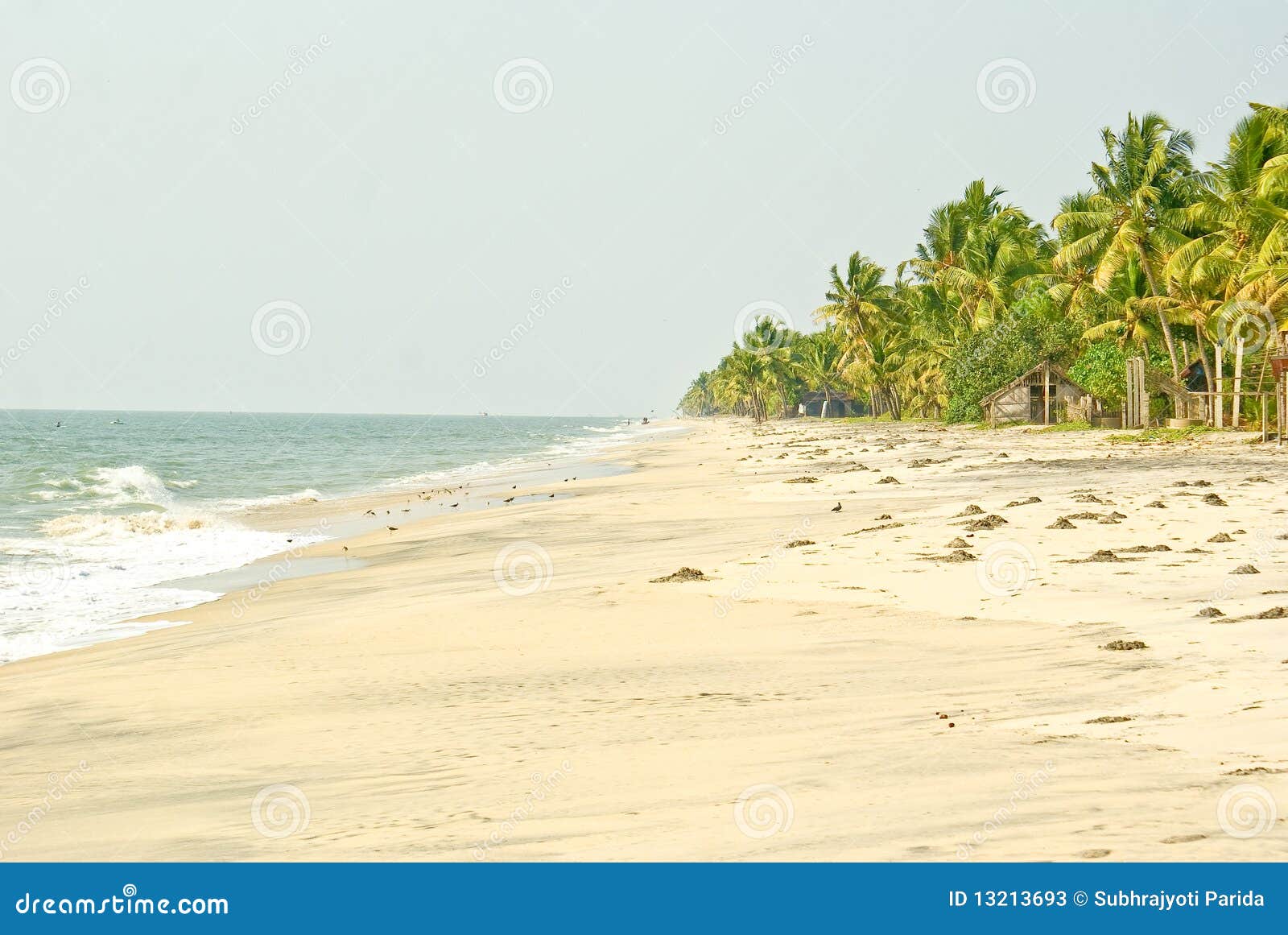 Playa Sola En La India Del Sur Imagen de archivo - Imagen de océano ...