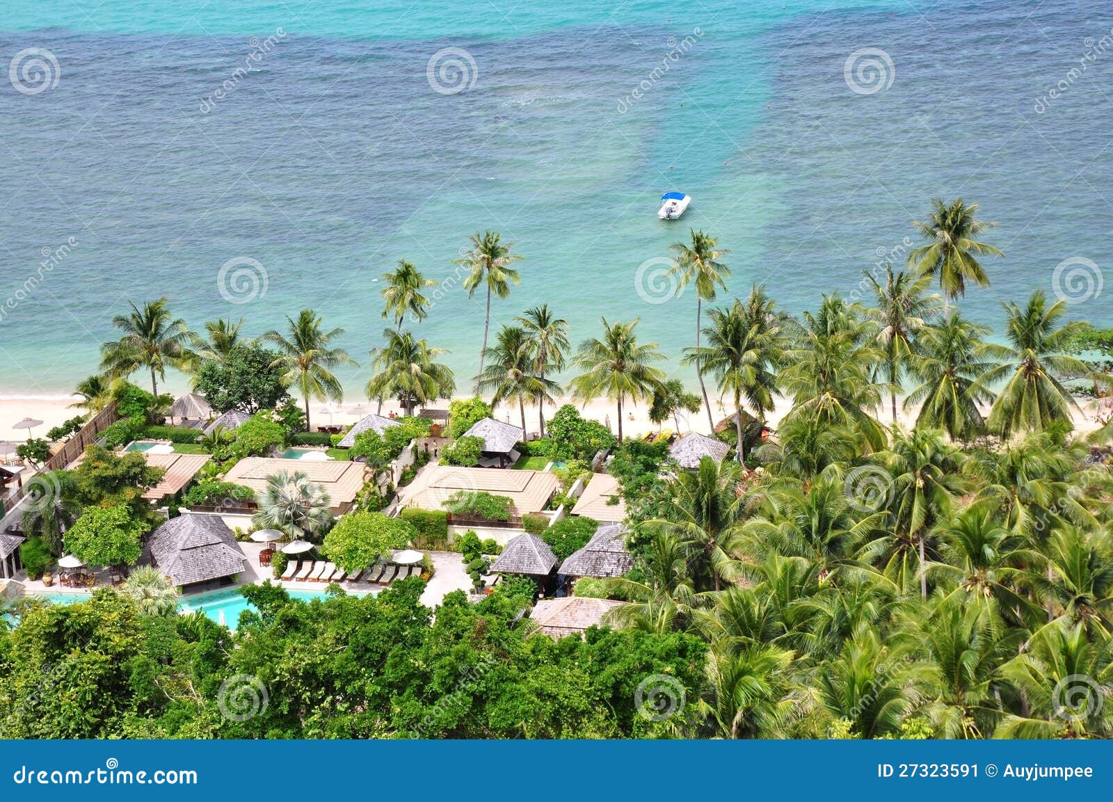 Playa y coco imagen de archivo. Imagen de recorrido, exterior - 27323591