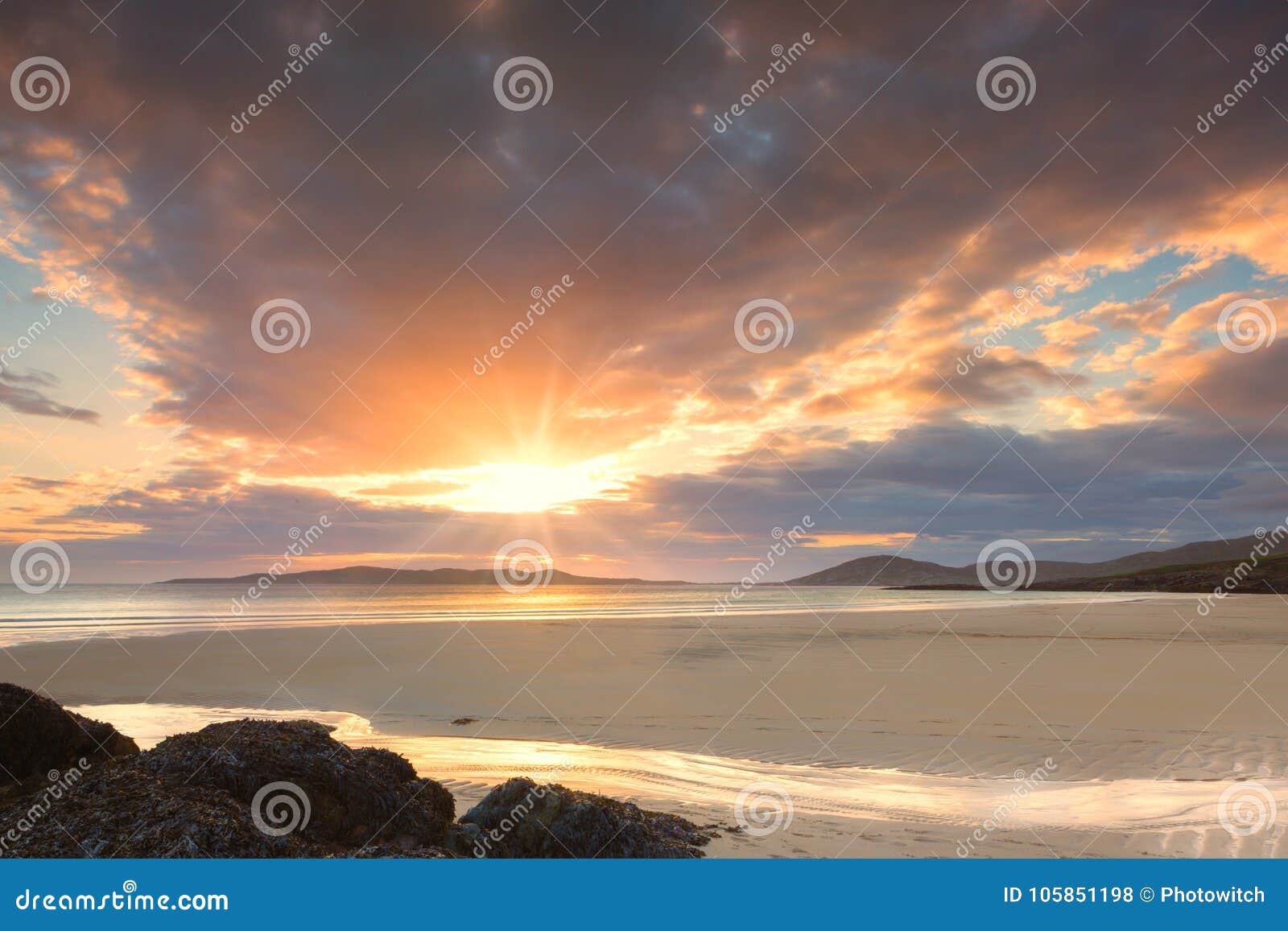 Playas De La Isla De Harris Foto de archivo - Imagen de sunset ...