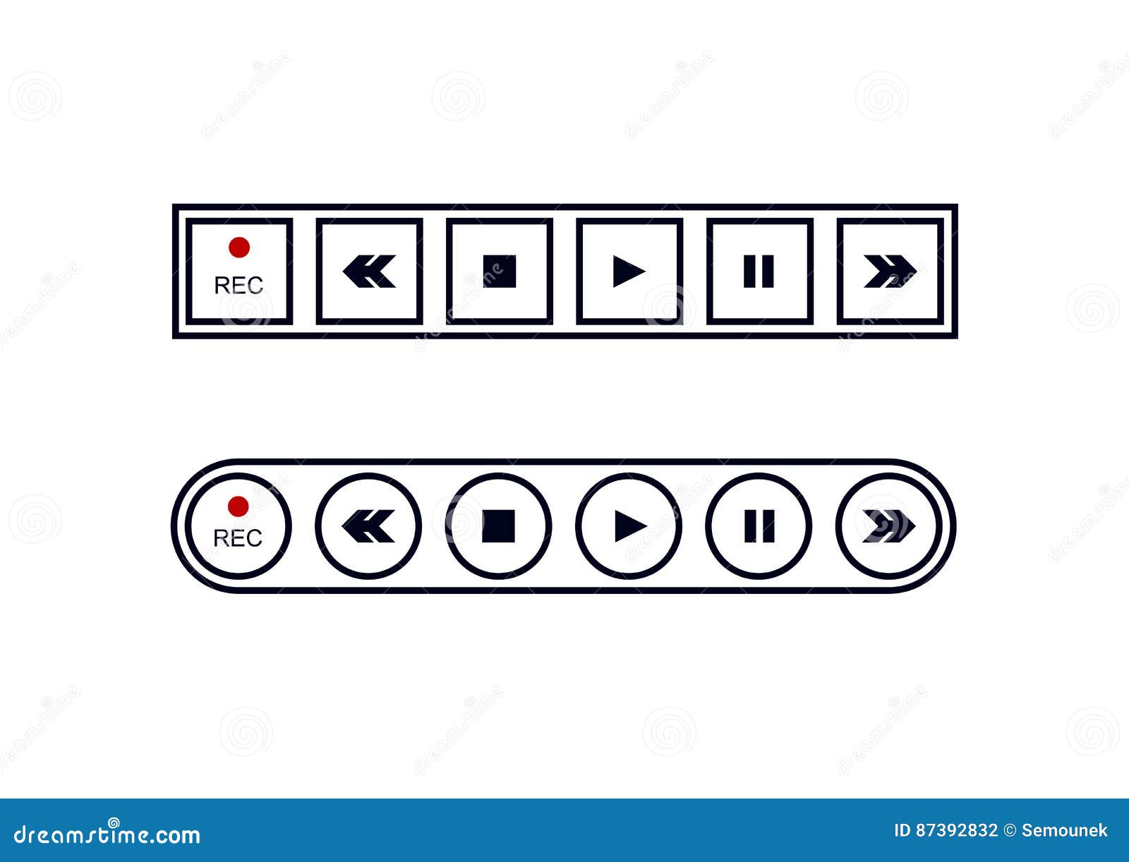 Playback button stock vector. Illustration of button - 87392832