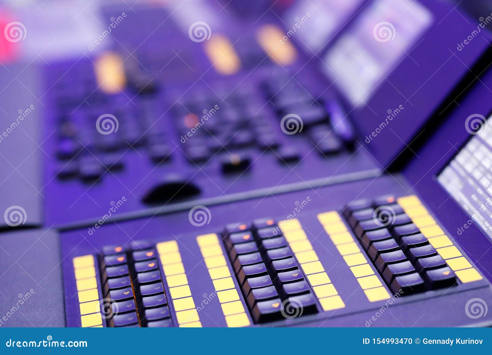 Playback Buttons on Lighting Control Console Stock Photo - Image of ...