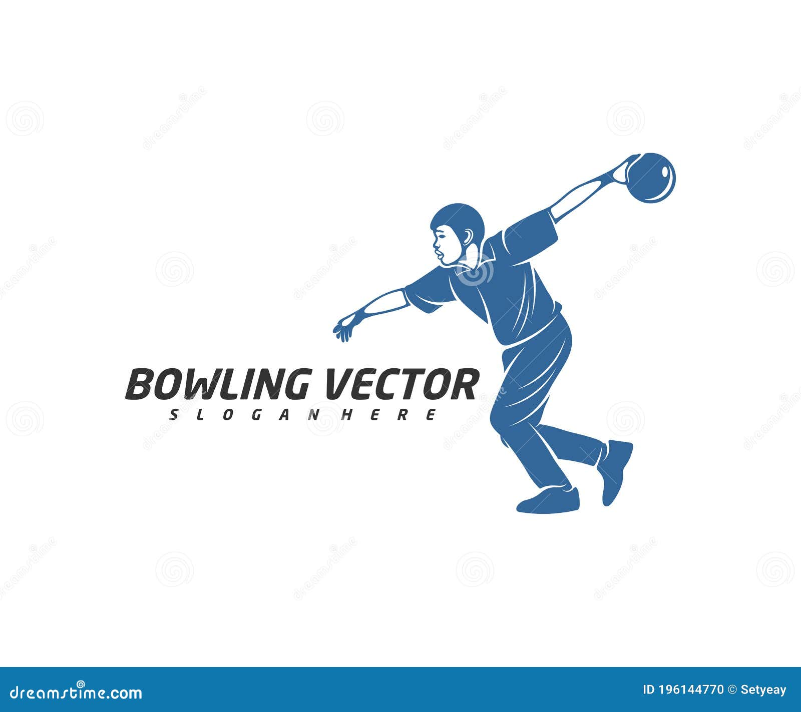 Player Bowling Logo Template Design Vector, Illustration, Creative ...