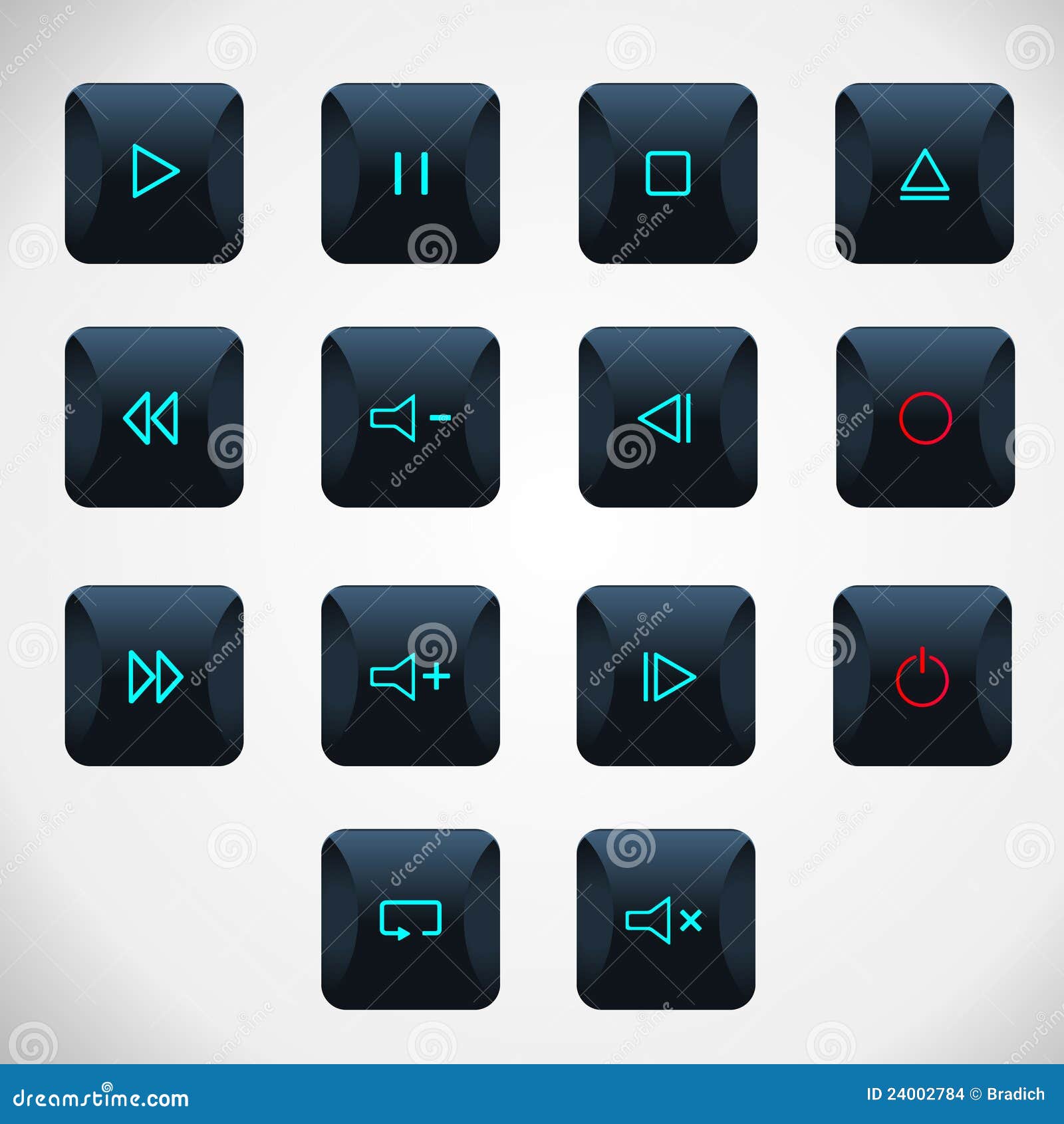 Player button stock vector. Illustration of background - 24002784