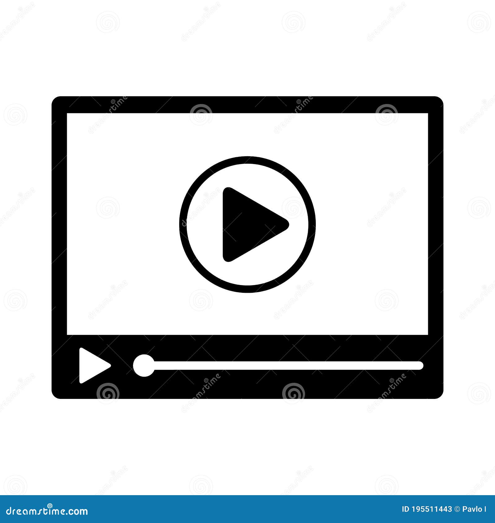 Player Button Black Icon Sign â€“ Vector Stock Vector - Illustration of ...