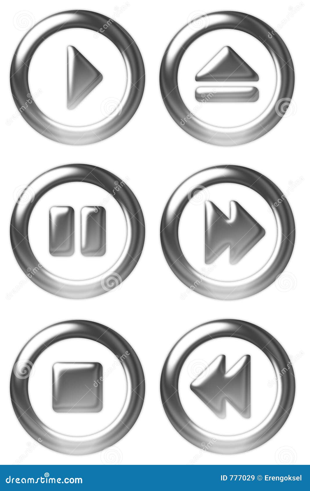 Player Button Symbols stock illustration. Illustration of blue - 777029