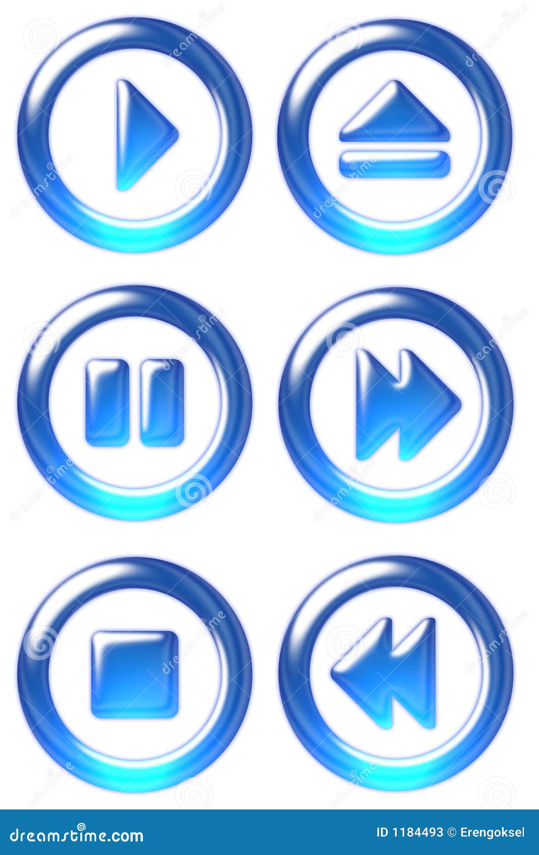 Player buttons stock illustration. Illustration of aqua - 1184493