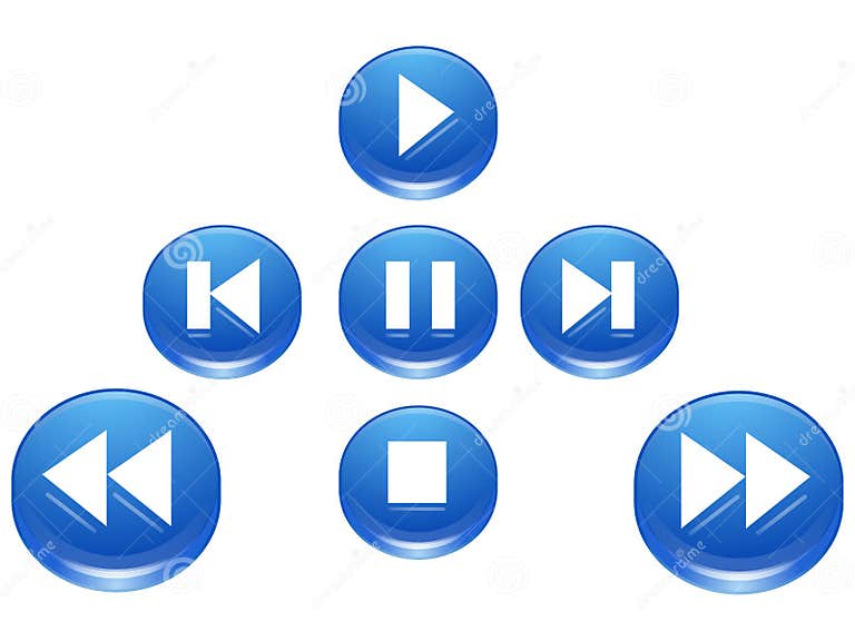 Player buttons stock illustration. Illustration of auqa - 2294000