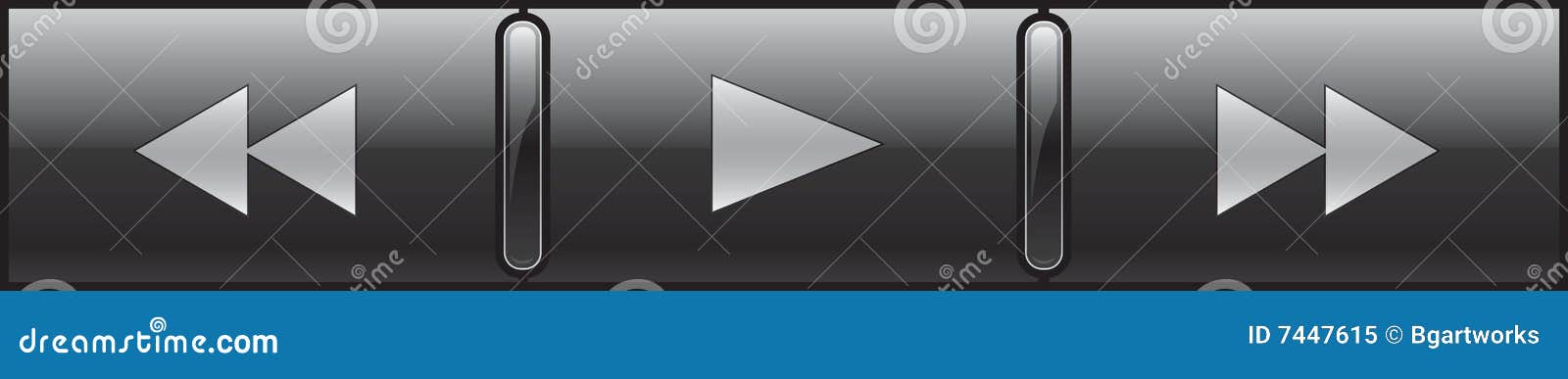 Player controls set stock vector. Illustration of controls - 7447615