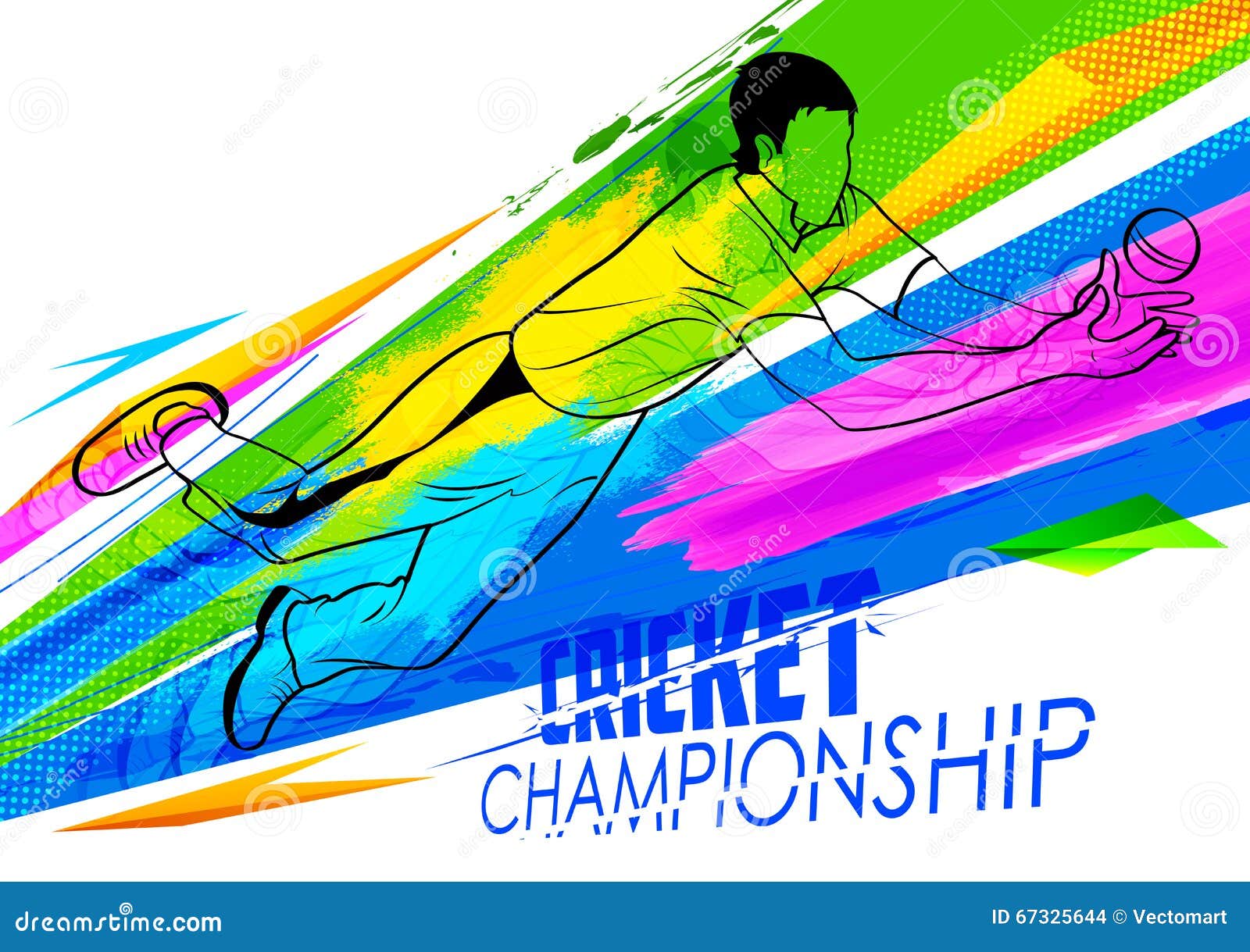 Cricket Fielding Positions Cartoon Vector | CartoonDealer.com #20324585