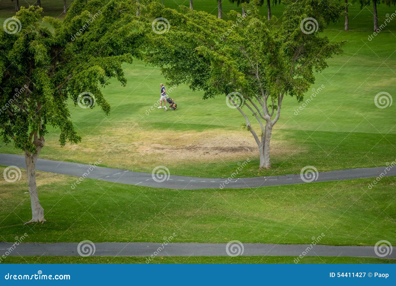 Player on golf course editorial photography. Image of clubs - 54411427
