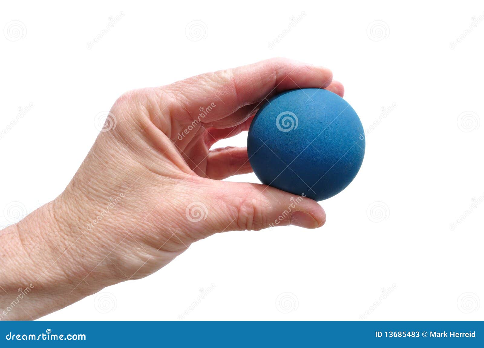 Player Holding Blue Rubber Racquetball Stock Image - Image of ...