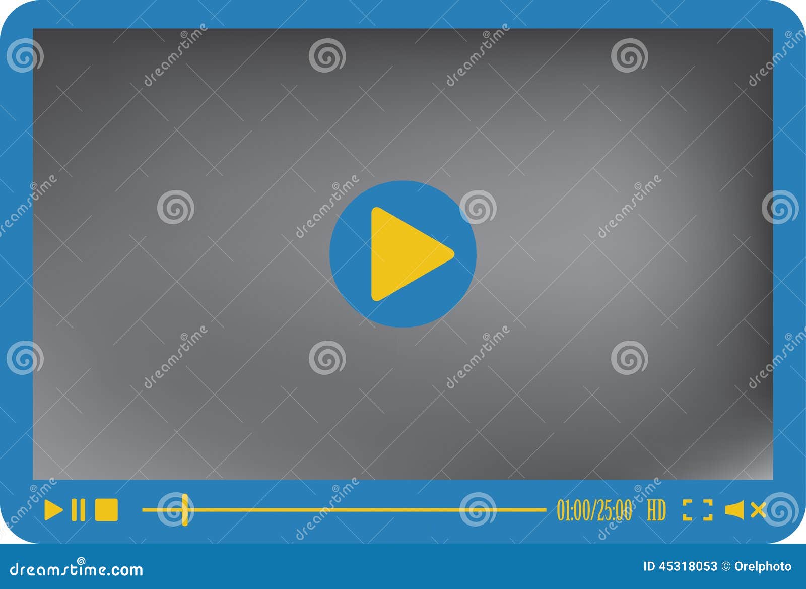 Player interface stock vector. Illustration of modern - 45318053